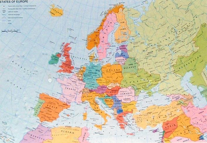 Politická mapa Evropy - Puzzle-prodej.cz